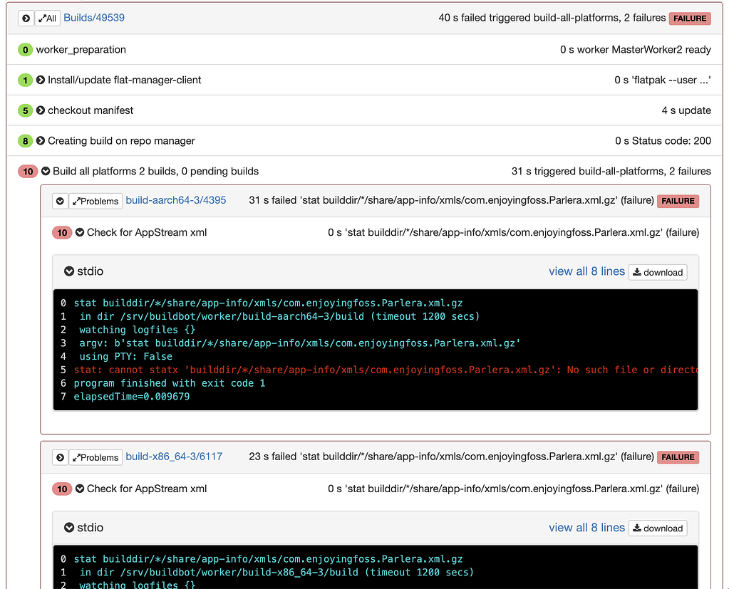 Build fails during "Check for AppStream xml" - Flathub Discourse